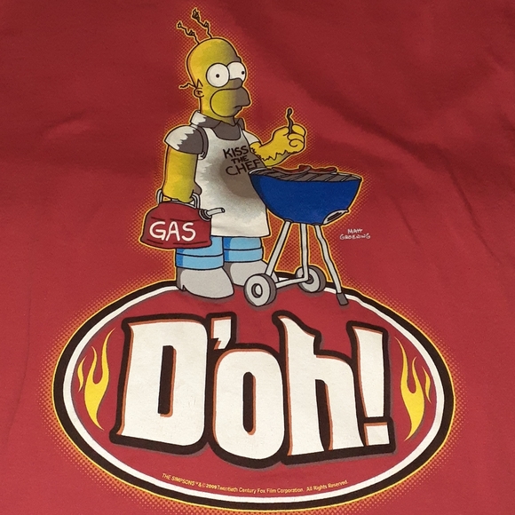 Vintage | Shirts | 209 Homer Simpson Doh Bbq Shirt Vintage Tee The ...
